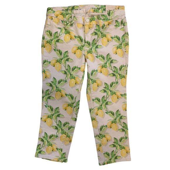 Talbots | Jeans | Nwt Talbots Signature Crop Lemon Print Jeans | Poshmark